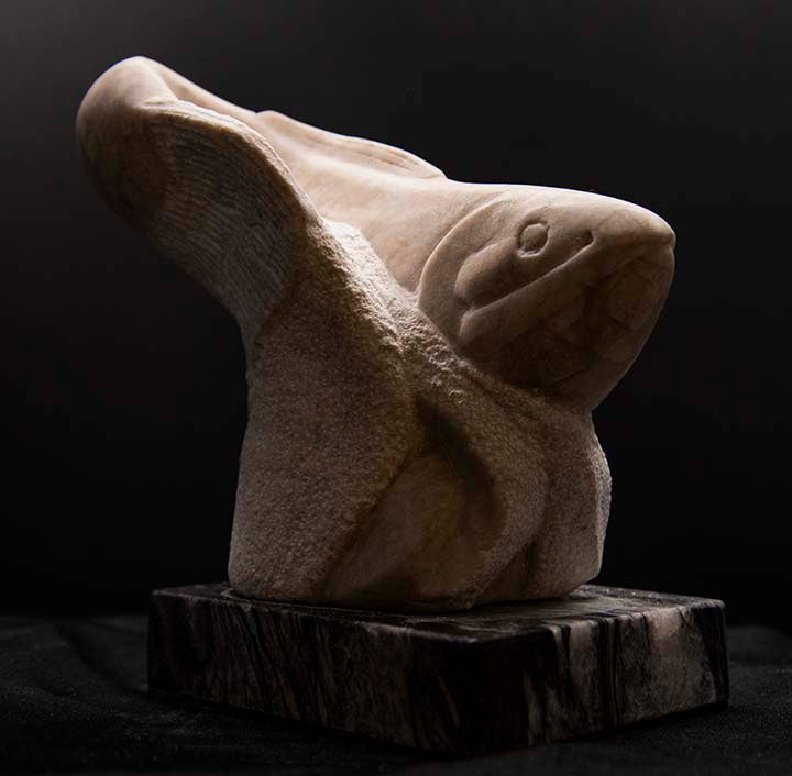 " Swish " Alabaster Fish Sculpture – Works of Wyoming Gift n Gallery